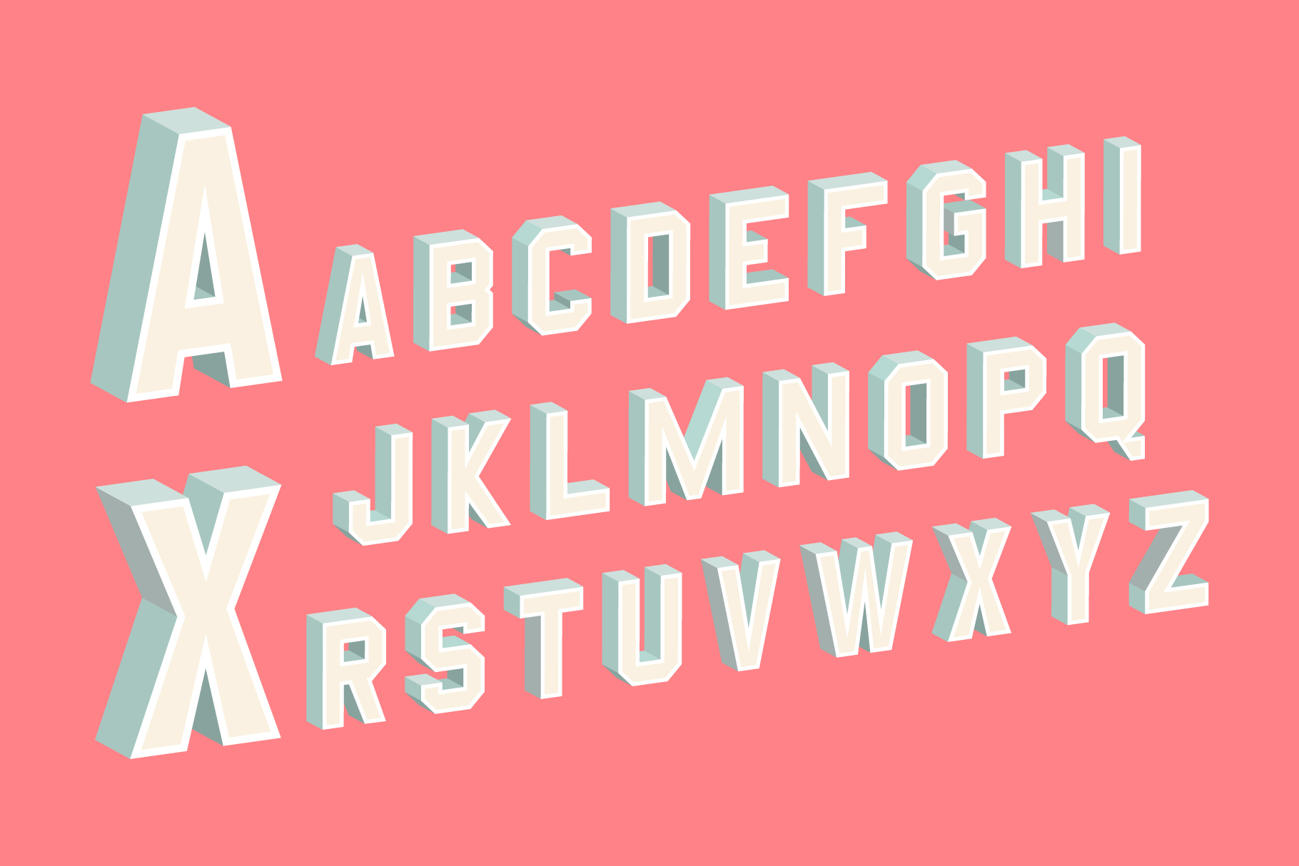 3D Block Letters Numbers Krafti Lab