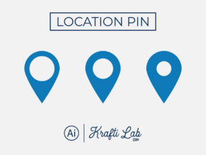 Free Location Pin Vector & PNG Set - Krafti Lab