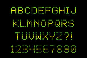 LED Dot-Matrix Display Font - Krafti Lab