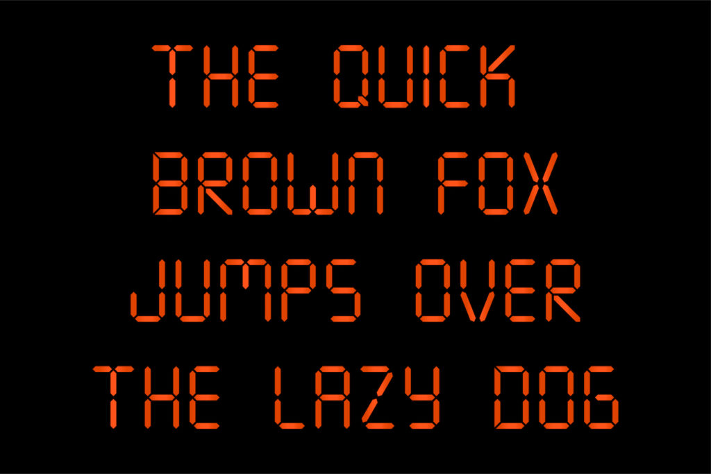 7 segment display font word - horvalley