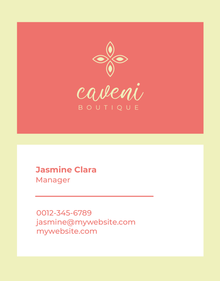 Free Feminine Business Card Template – Krafti Lab