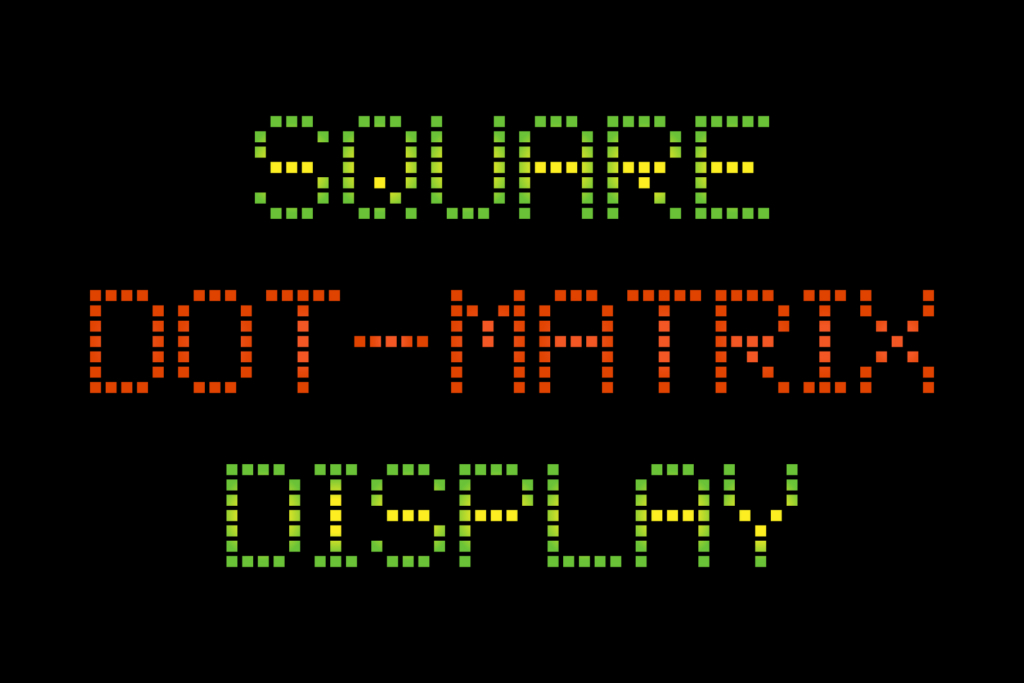 Square Dot-Matrix Display Font – Krafti Lab