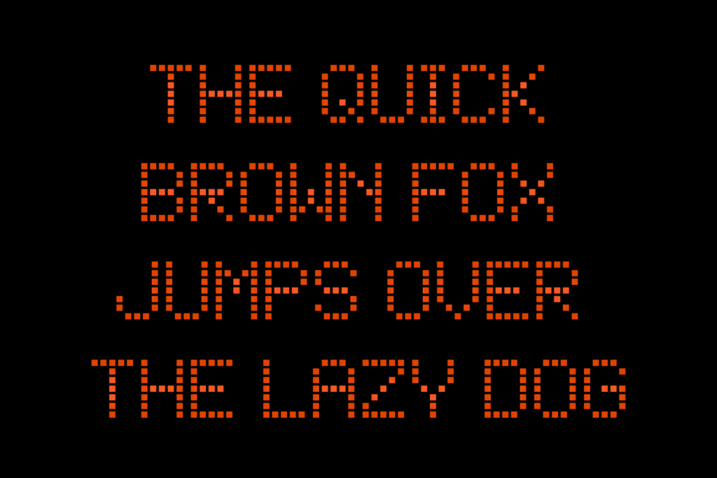 Square Dot-Matrix Display Font – Krafti Lab
