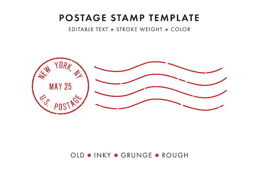 Postage Stamp Template Set – Krafti Lab
