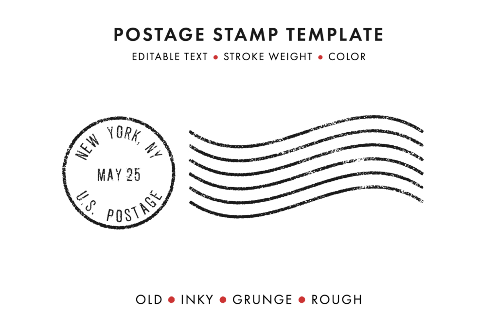 Postage Stamp Template Set – Krafti Lab